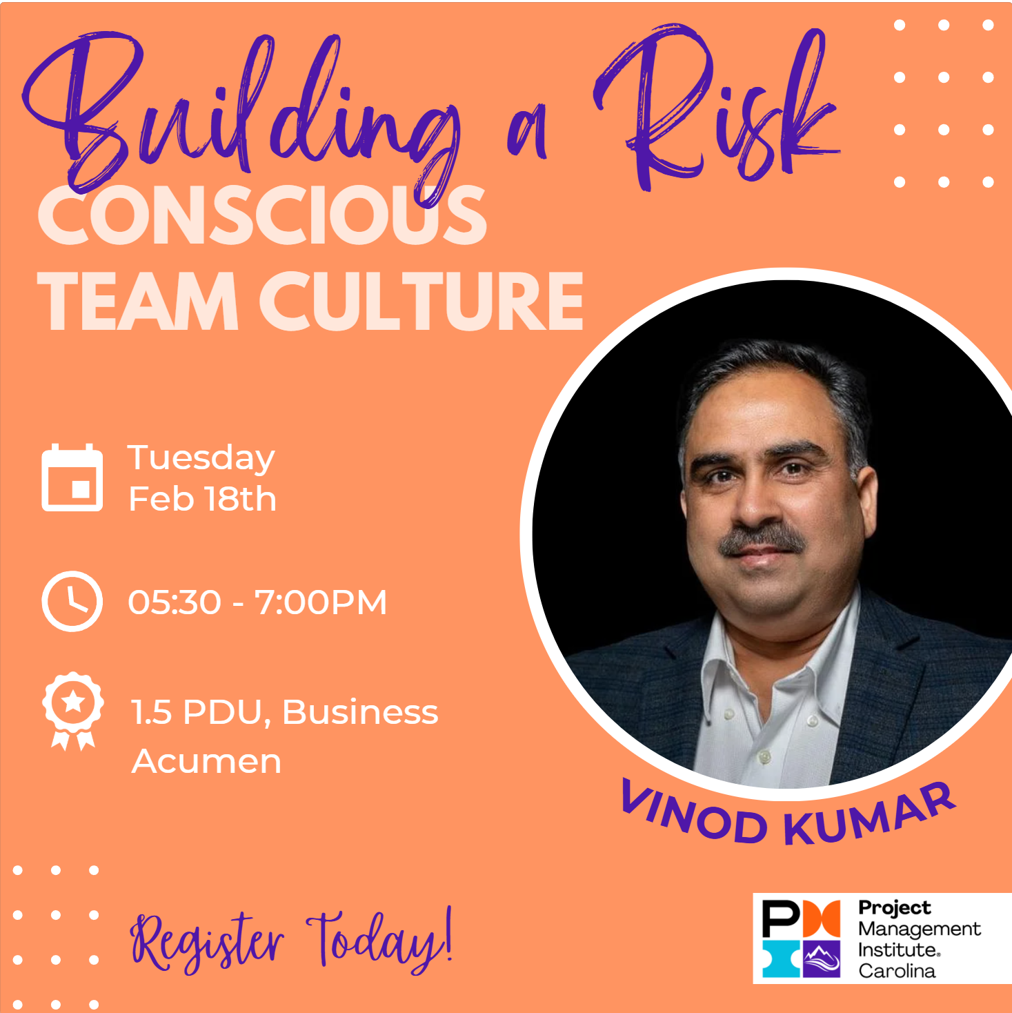 Virtual Meeting: Building a risk-conscious team culture by Vinod Kumar ...